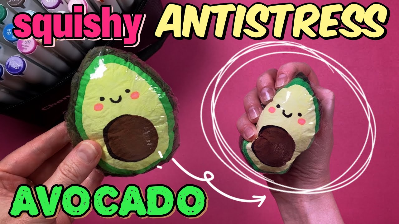 AVOCADO-ANTISTRESS Squishy Tissue Paper Easy Crafts DIY |ASMR| Tutorial ...