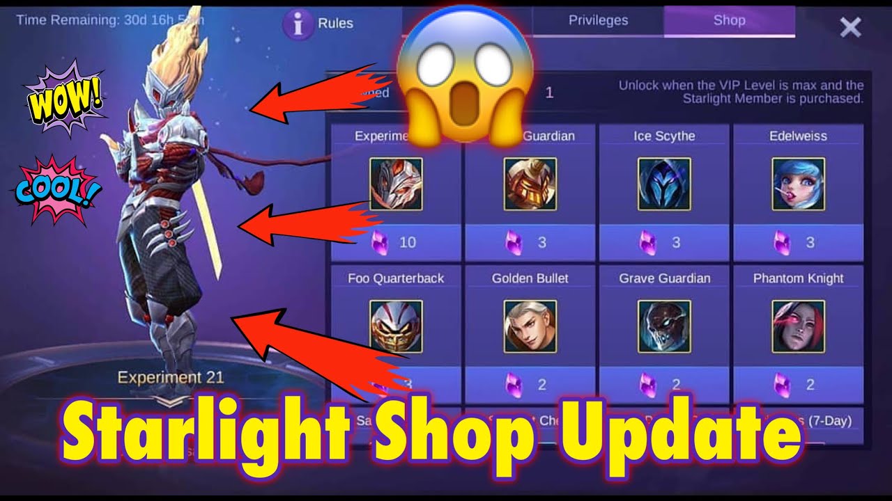 Starlight Shop Update - Mobile Legends - YouTube