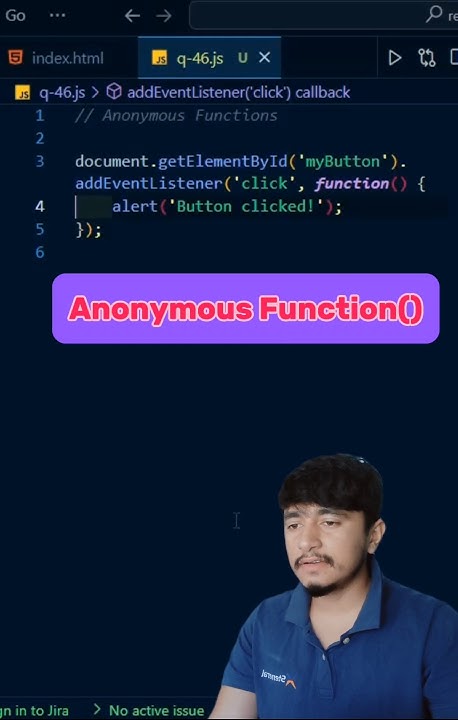 Anonymous Function In Javascript Interview Question Day 46 Javascript Webdevelopment Youtube 7940