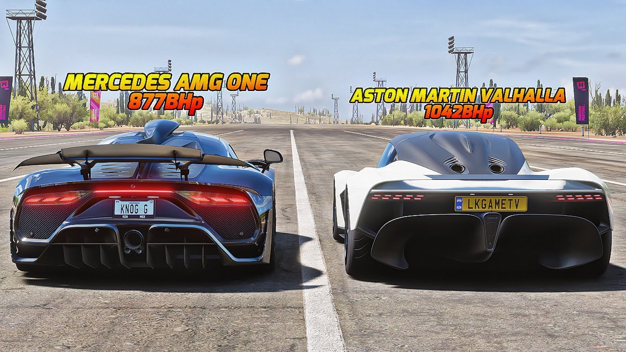 FH5 DRAG RACE - Aston Martin Valhalla Vs Mercedes AMG ONE - YouTube
