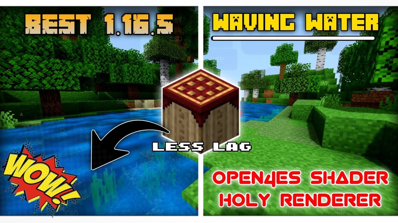 Pojavlauncher Shader for 1.16.5 || Holy renderer || Waving water || 🔥👀 ...