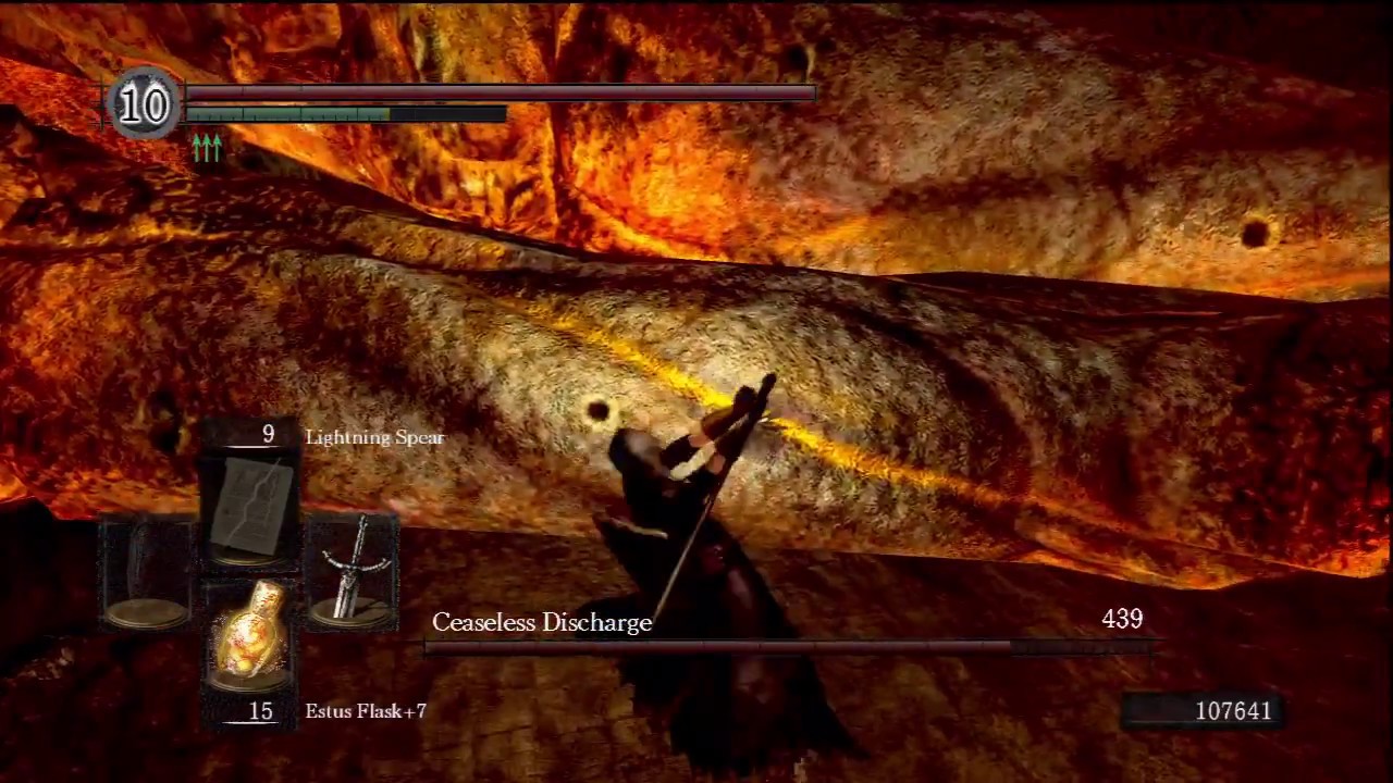 Dark Souls - Beating the Hell out of Ceaseless Discharge (NG+4) - YouTube