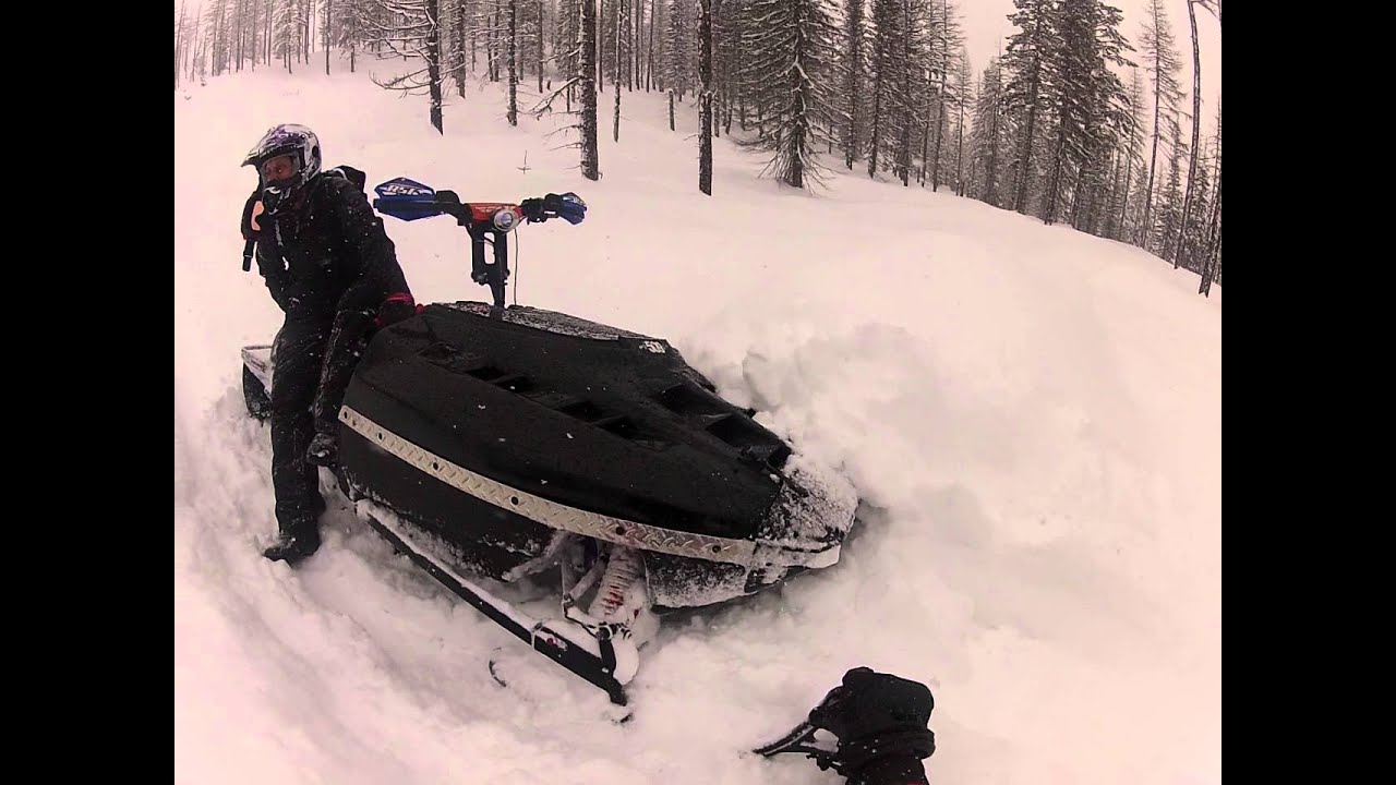 polaris snowmobile 808 ultra triple ridng in Montana - YouTube