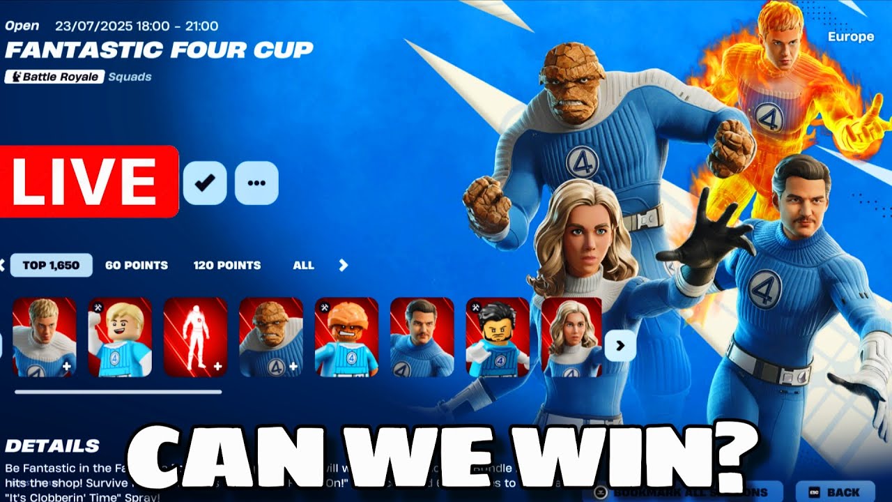 FORTNITE FANSTASTIC 4 CUP IS BROKEN! | FORTNITE X FANSTASTIC 4 - YouTube