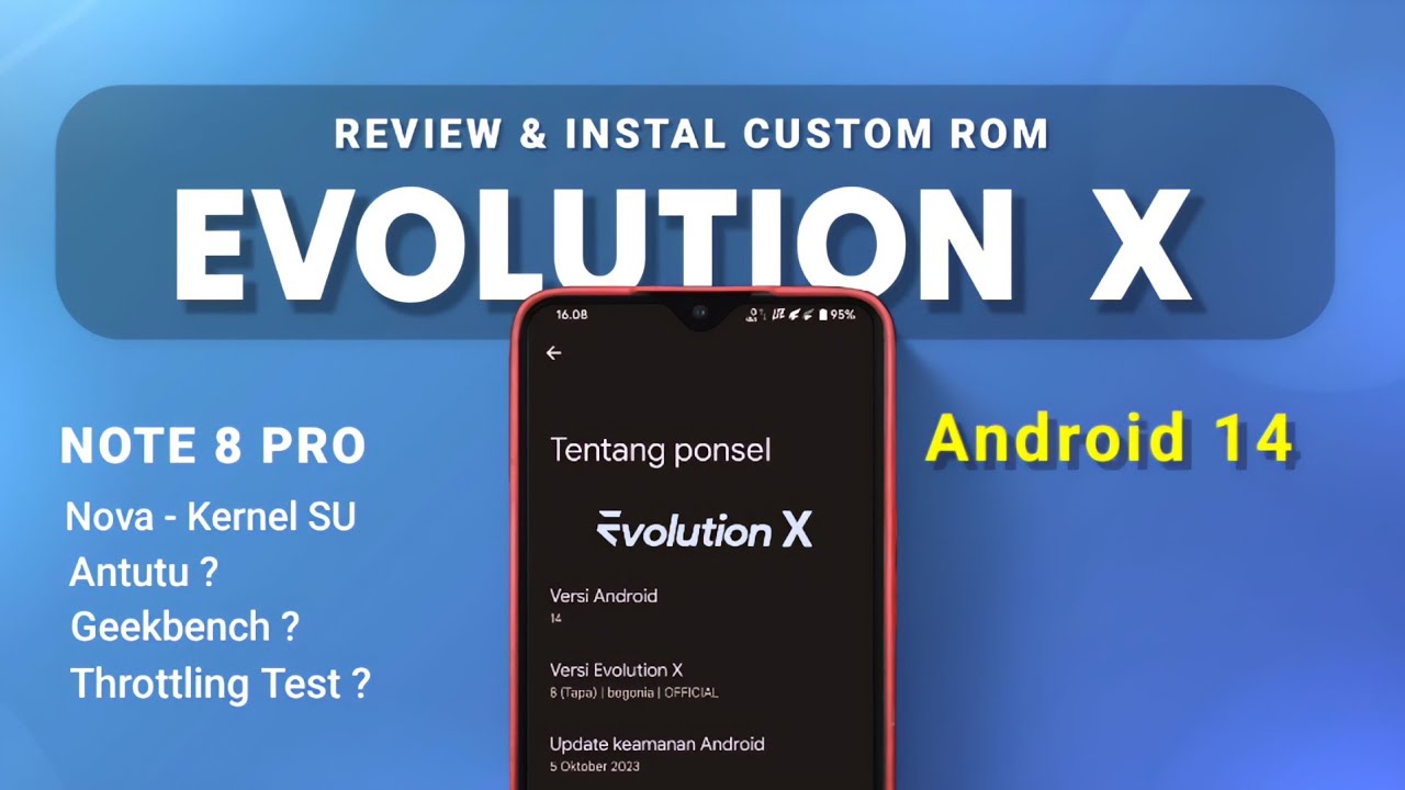 MANTEP SIH INI, CUSTOM ROM EVOLUTION X ANDROID 14 | Redmi Note 8 Pro ...