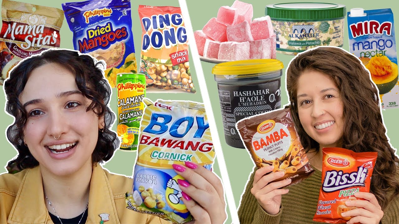 Middle Eastern & Filipino Snack Swap with @bodegacatx - YouTube