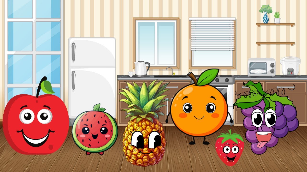 Let’s learn Fruits and Colors🍎🌈 | Fun Learning Song for Kids | Pogi ...
