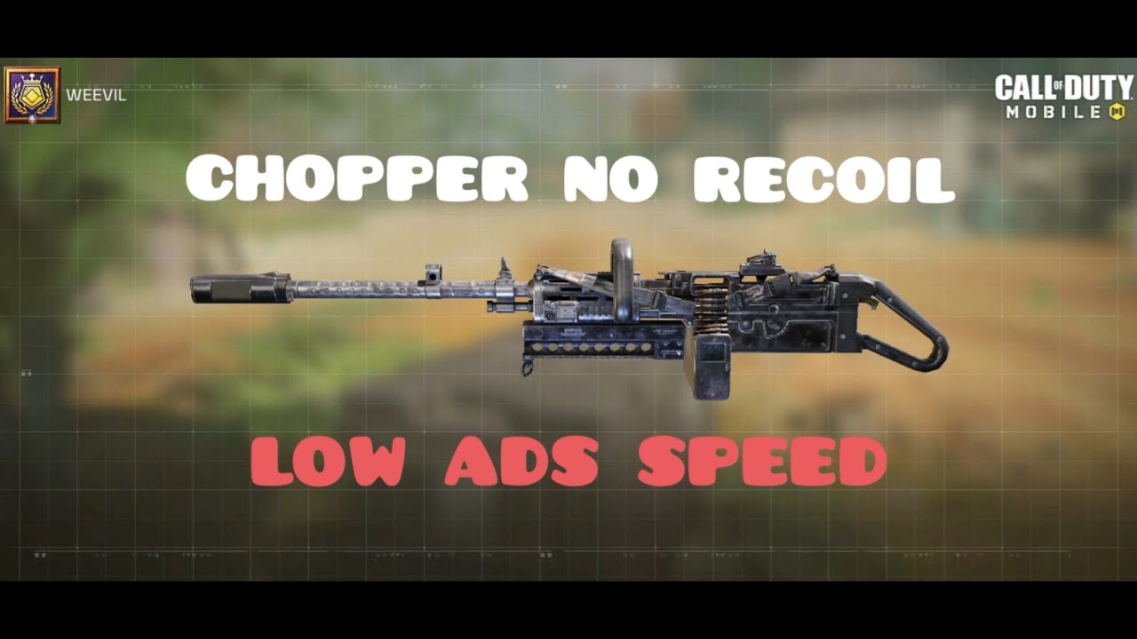CODM- SEASON 9 GUNSMITH CONVERSION CHOPPER NO RECOIL with LOWEST ADS ...