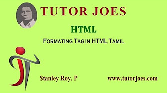 HTML Tutorial Tamil - YouTube