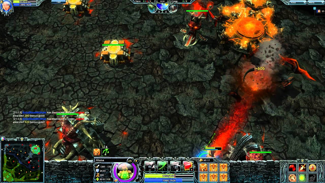 43s Aluna Speed HoN practice game during DDOS attack downtime - YouTube