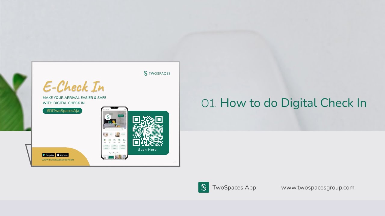 Learn more how to self check in with TwoSpaces E-Checkin - YouTube