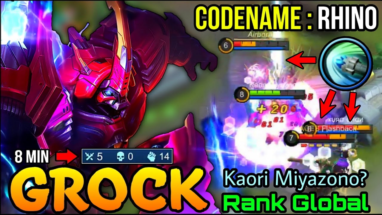 Unkillable Grock Codename: RHINO New Epic Skin - Top Global Grock by ...