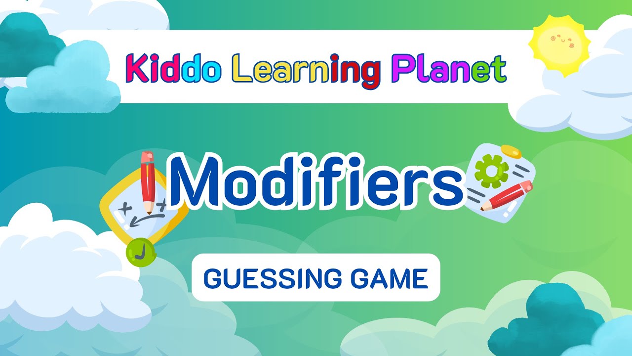 Modifiers in English | Kiddo Learning Planet - YouTube