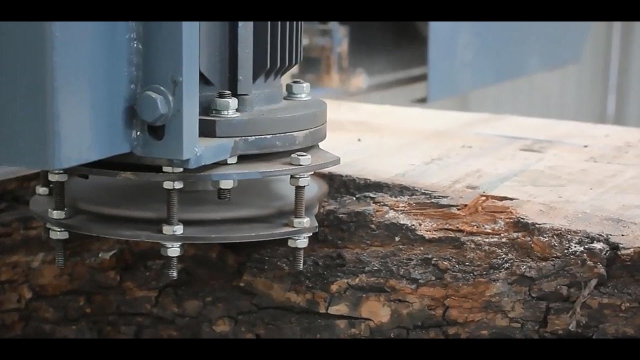 Automatic hydraulic sawmill use effect - YouTube