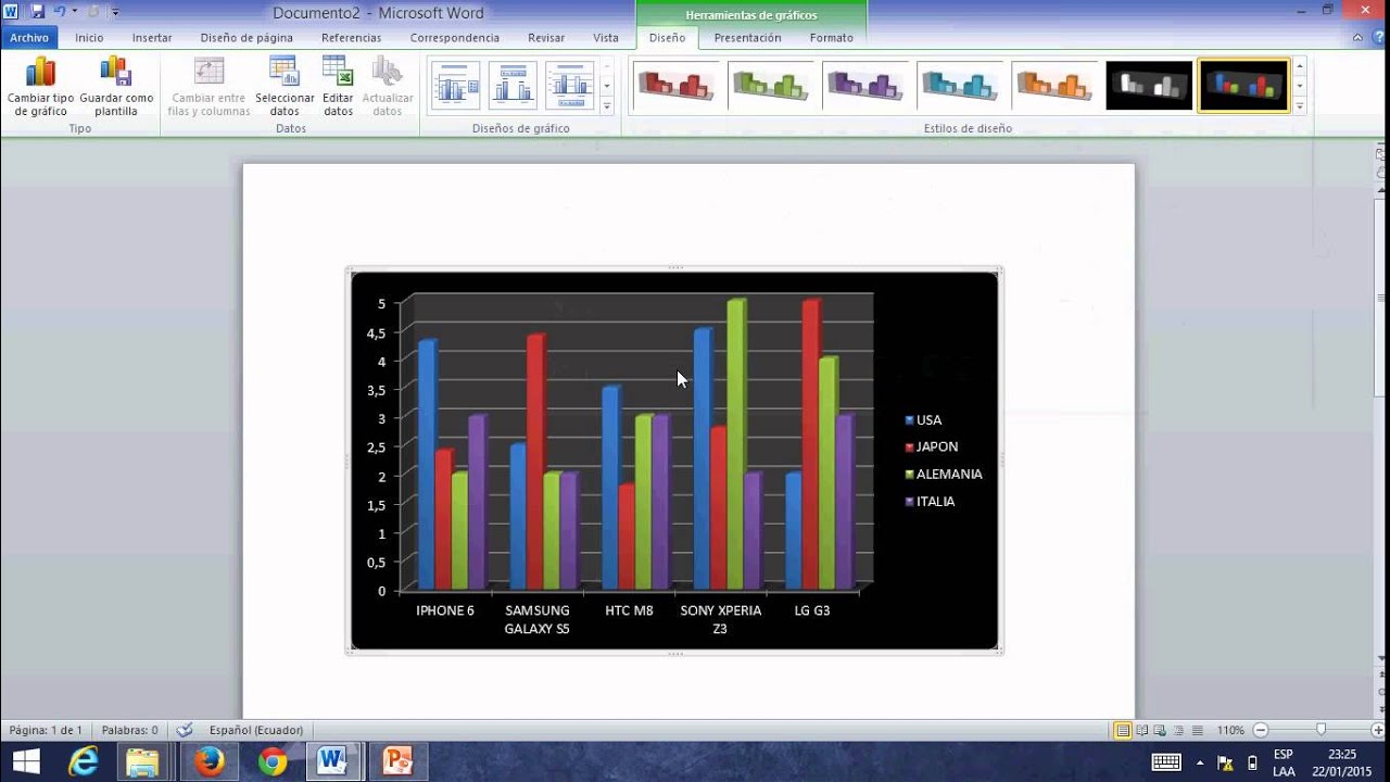 COMO INSERTAR GRAFICOS EN WORD - YouTube