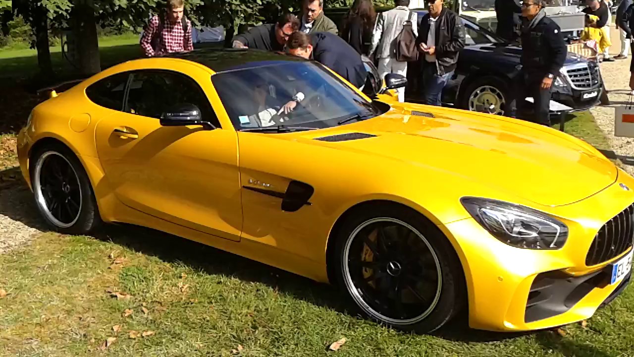 sound accélération MERCEDES AMG GTR yellow color - YouTube