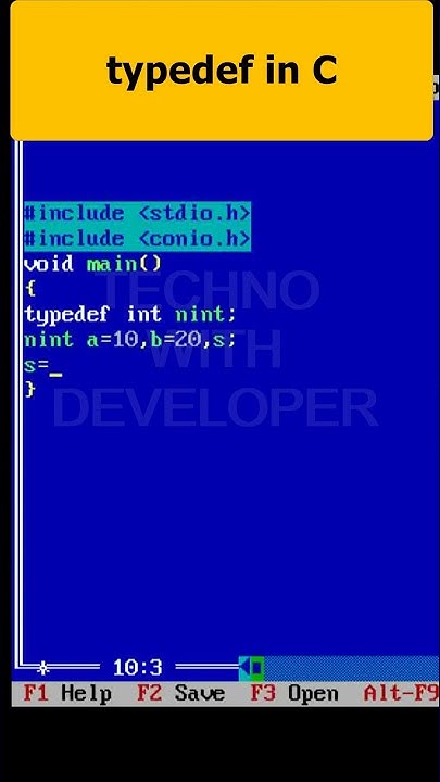 Typedef In C Language In C Part 101 C Programming Ytshorts Youtubeshorts Youtube