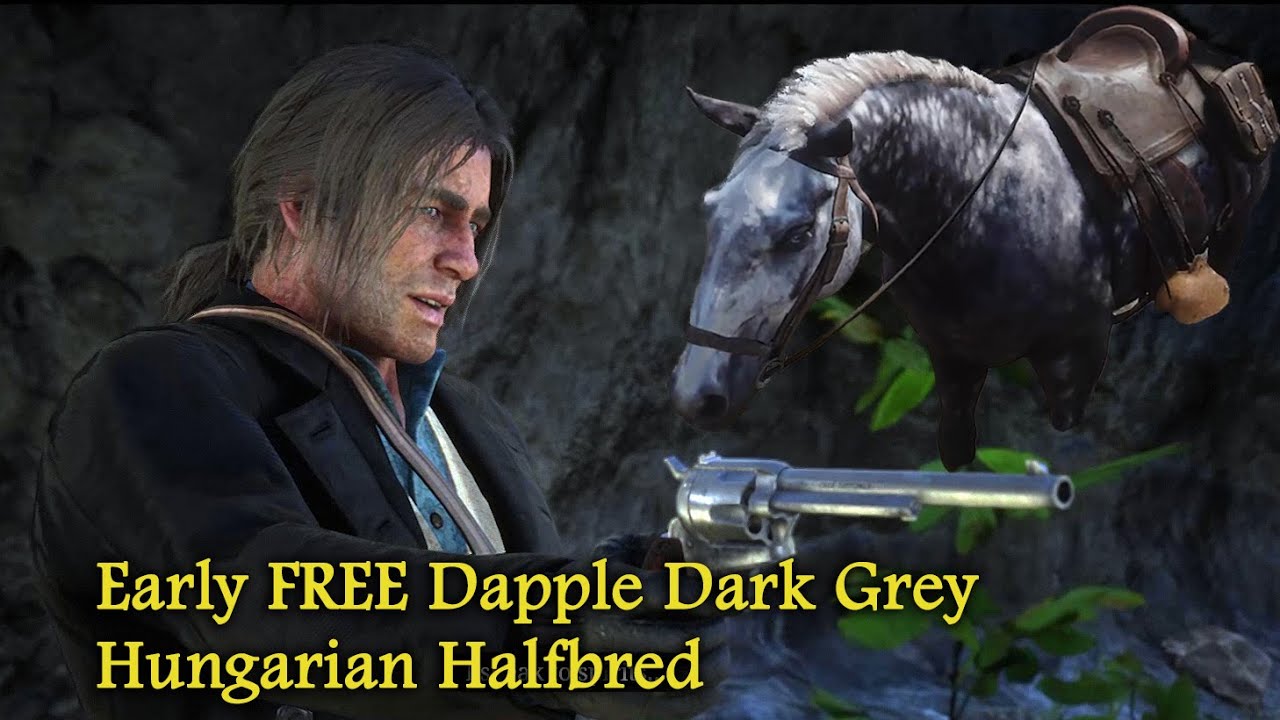 Early FREE Dapple Dark Grey Hungarian Halfbred easy - RDR2. - YouTube
