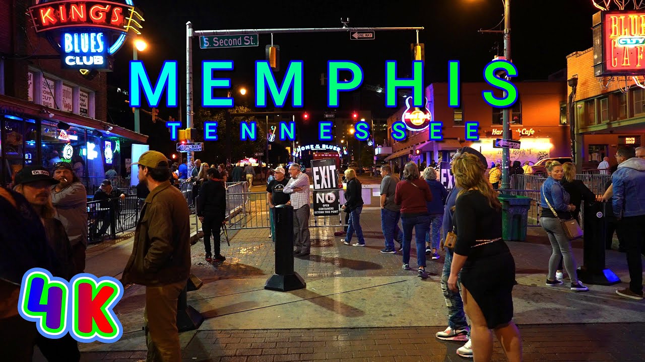 Memphis Beale Street Night Walk, Tennessee USA 4K-UHD - YouTube