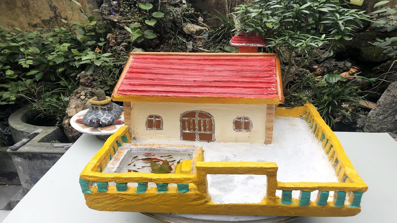 DIY || How To Make Awesome Mini House From Concrete - Great Creation ...