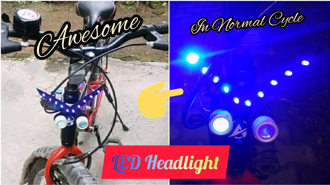 How To Install LED Light In Cycle||Diy Cycle Light||How To connect ...