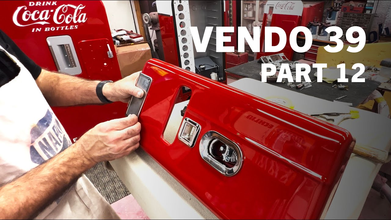 Coin Door Buff & Chrome Install | 1951 Vendo 39 Coke Machine ...
