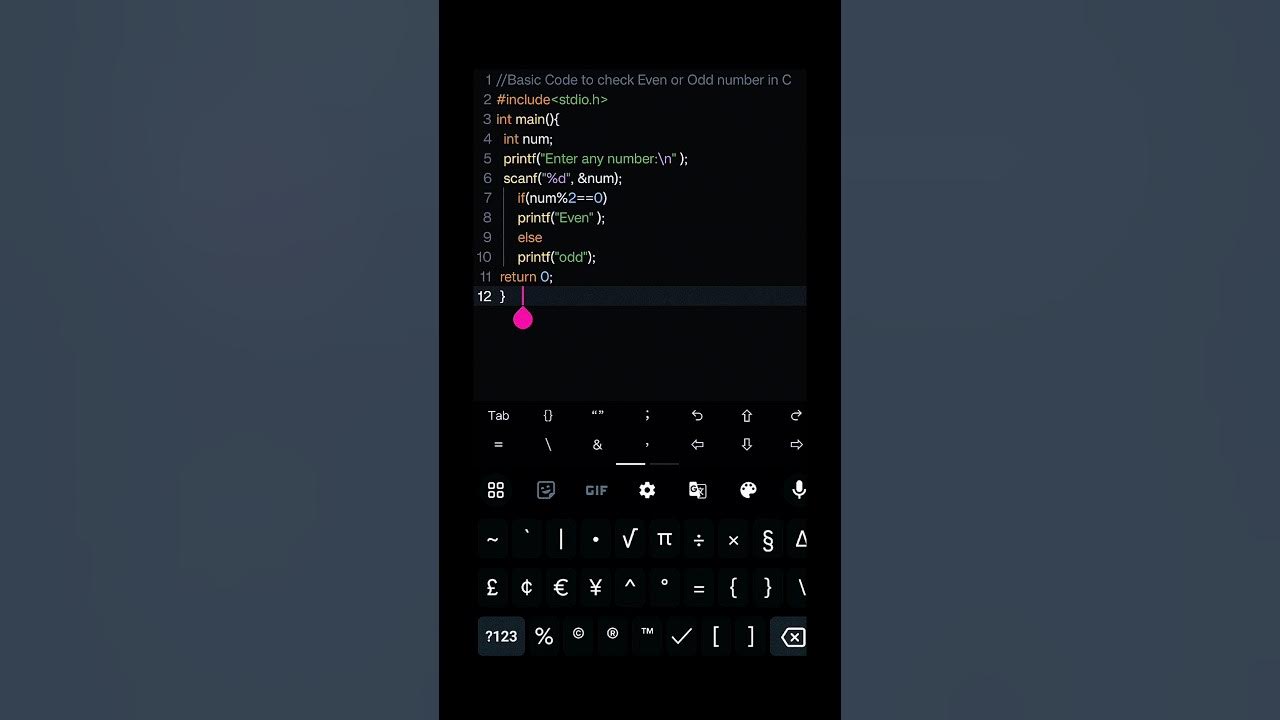 Checking Even Or Odd Num In C Program Basic C Program Shorts Coding Tutorial Youtube