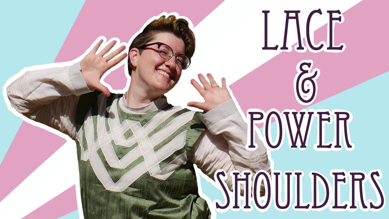 Sewing a Historical-ish Gender Queer Silk and Lace Shirt... Slytherin ...
