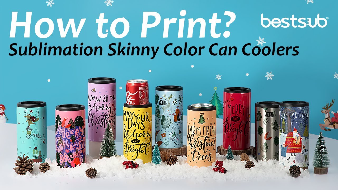 How to Print Sublimation Skinny Color Can Coolers? - YouTube