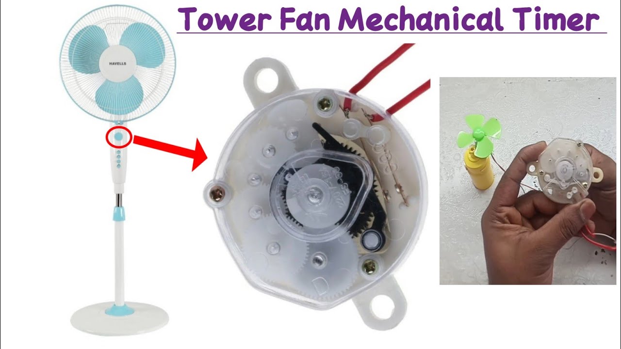 Tower fan mechanical timer - YouTube