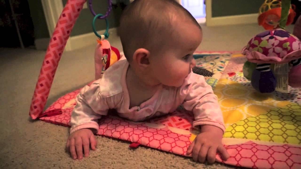 Olivia Rolls Over for the First Time! | Back to Belly Rolling Over ...