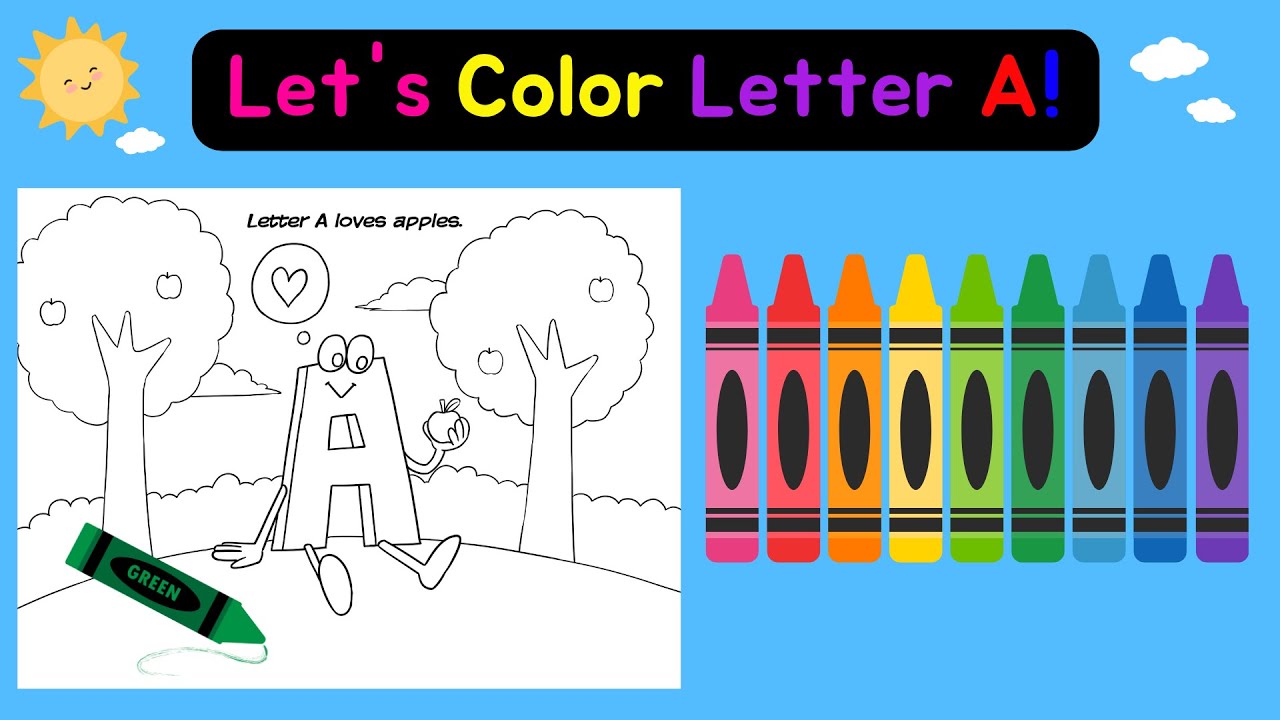 Fun Alphabet Coloring Activity For Kids #toddlerlearningvideos # ...