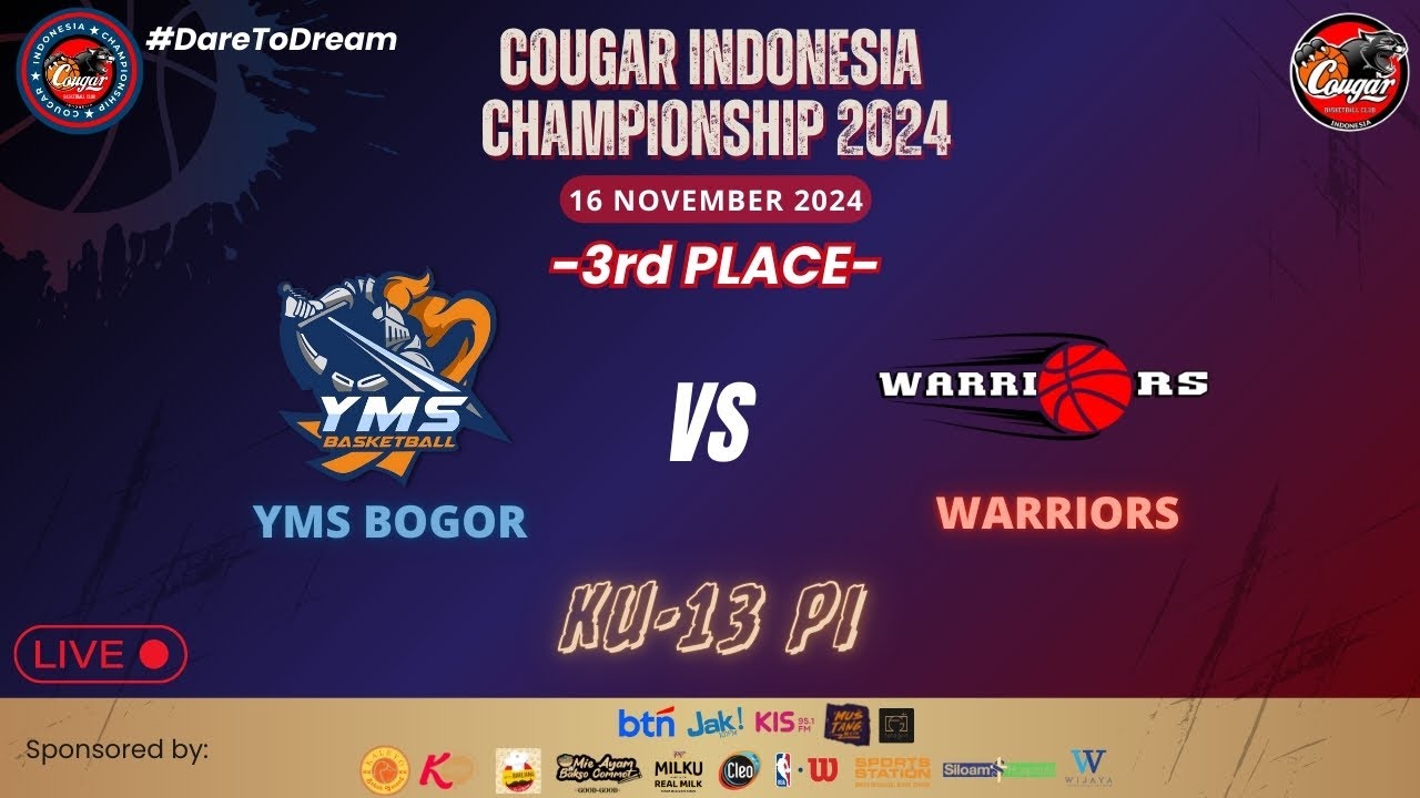 [COUGAR INDONESIA CHAMPIONSHIP 2024] YMS BOGOR vs WARRIORS KU-13 PUTRI (3rd PLACE) - YouTube