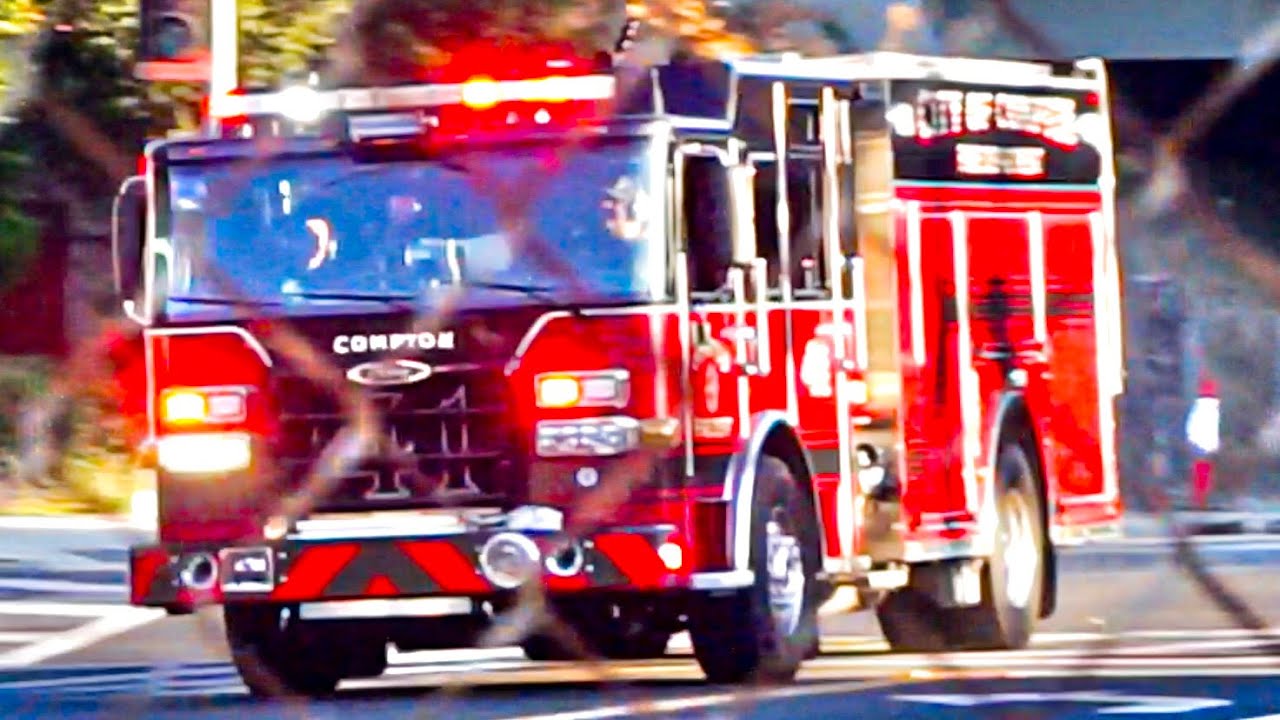 Compton Fire Dept. Engine 41, Engine 42, Squad 442, Squad 444 ...