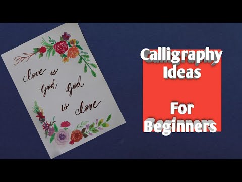 Calligraphy Ideas For Beginners || Calligraphy Art || Watercolour ...