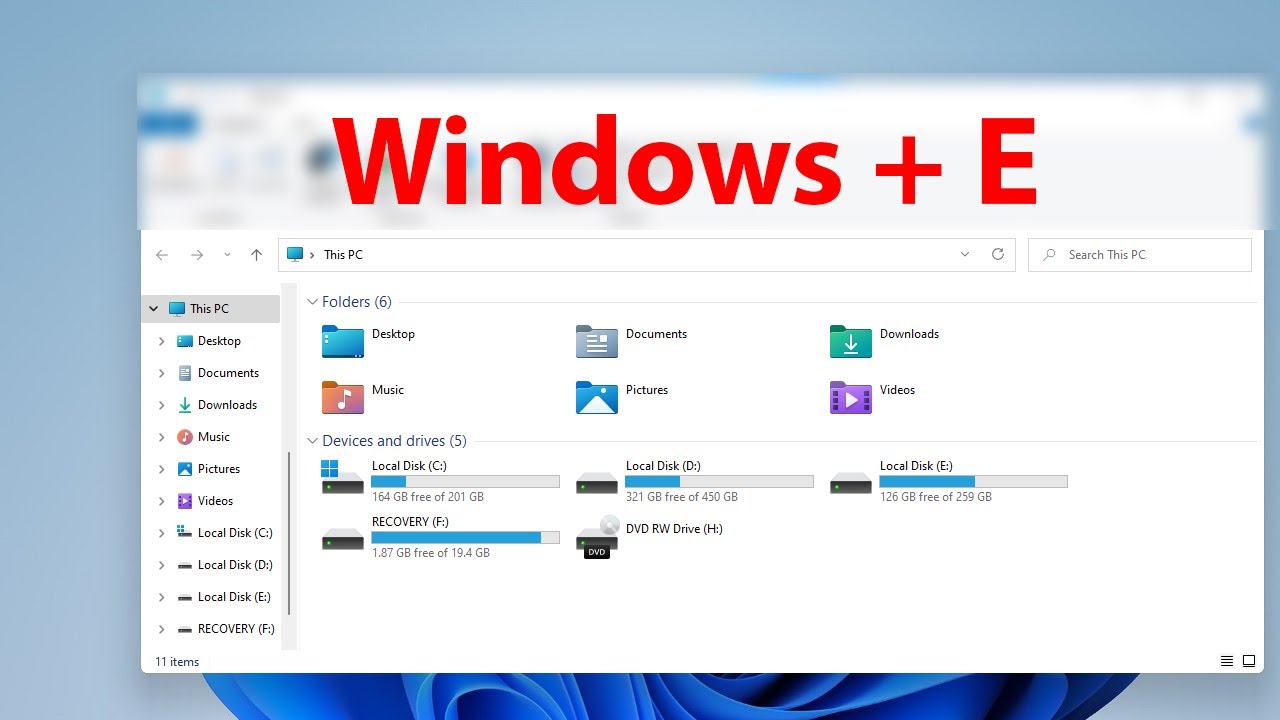 How to Customize Windows + E button to open This PC or My Computer ...