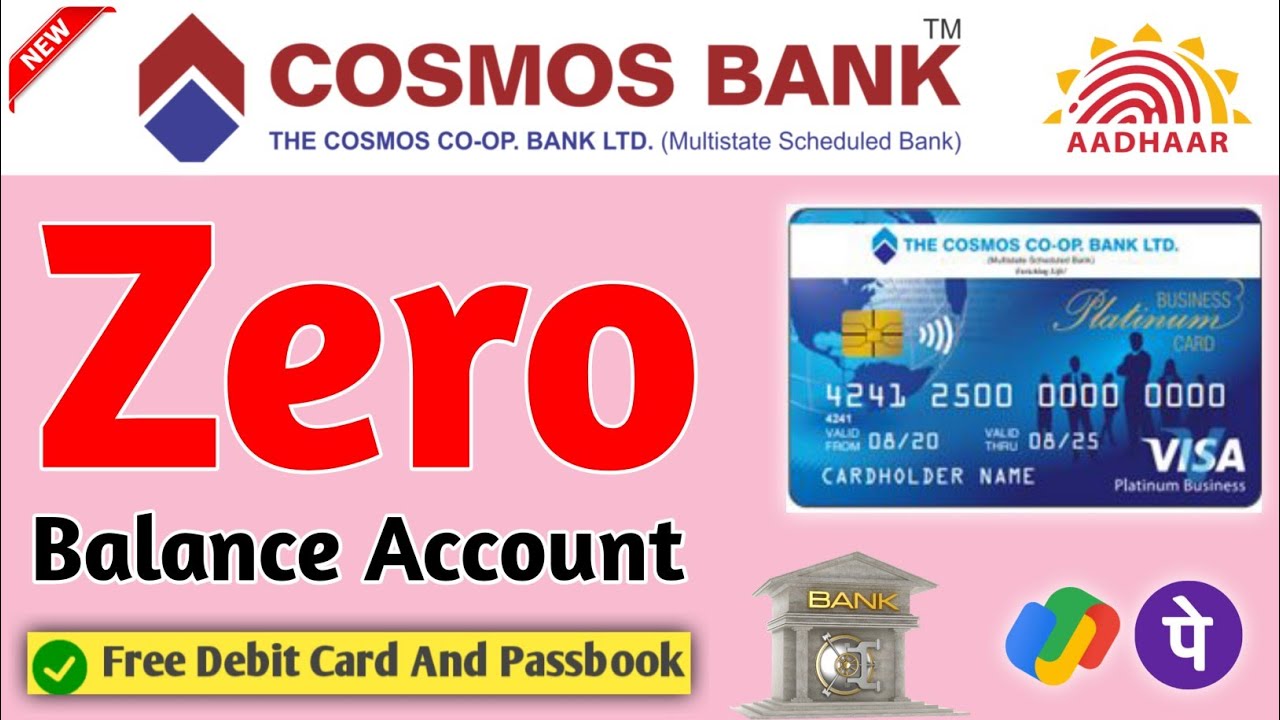 Cosmos Bank Zero Balance Account Open Online @vtechhelper8148 - YouTube