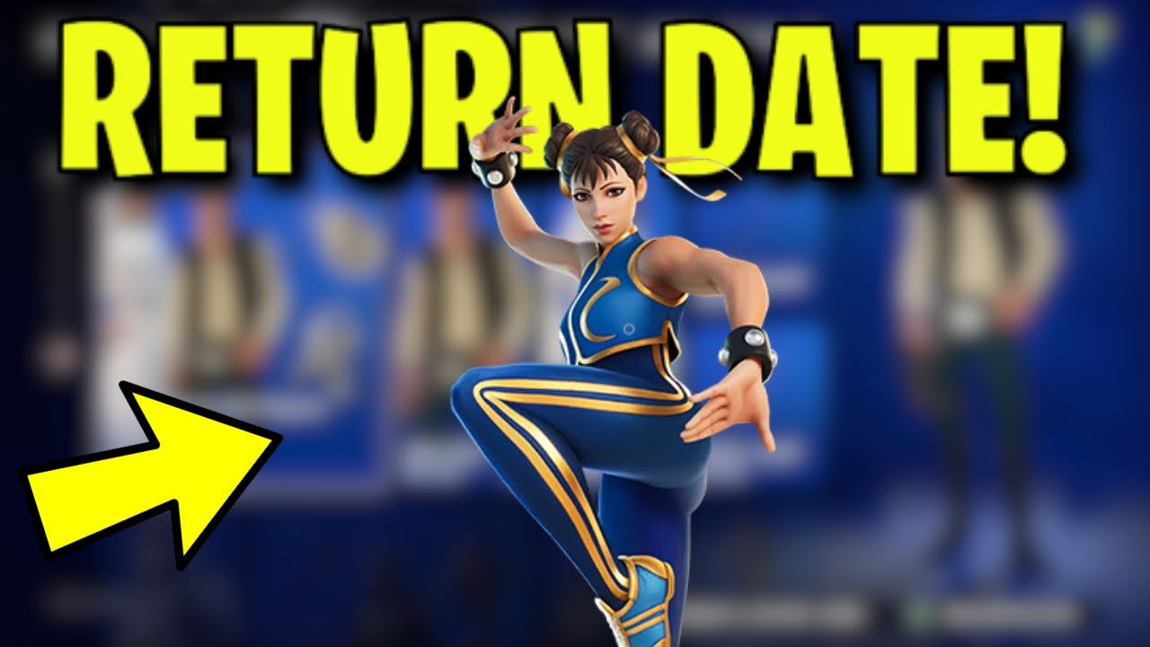 CHUN LI SKIN RETURN DATE in FORTNITE ITEM SHOP! (Street Fighter Bundle ...