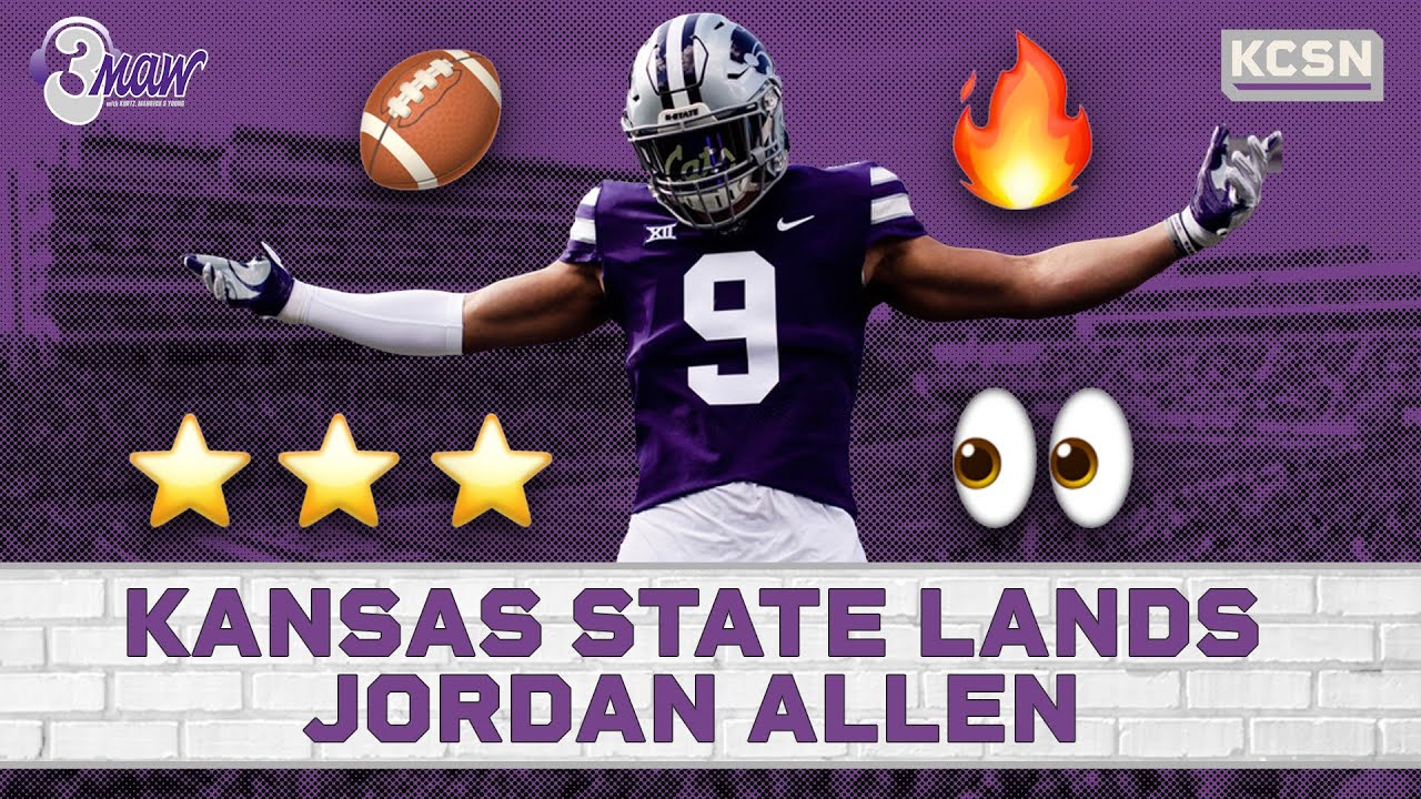 Kansas State Lands Commitment from 2023 DE Jordan Allen - YouTube