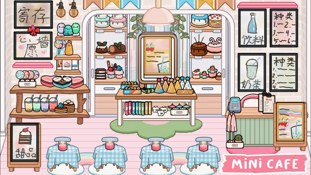 Toca Life World : NEW MINI CUTE CAFE DESIGN MAKEOVER🍰 | TOCA BOCA ...