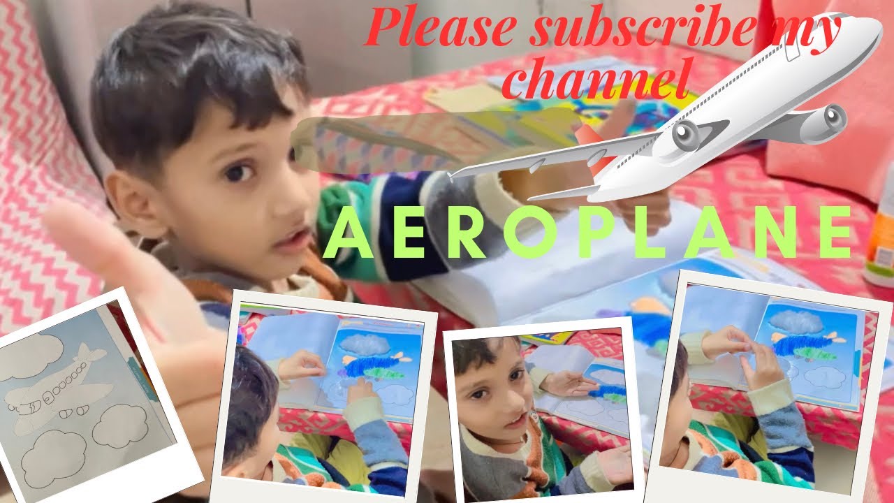 HOW TO MAKE AEROPLANE ️|| HOW TO DO LKG PROJECT AIRPLANE 🛫|| Kidoo Aarney & Aadvik - YouTube