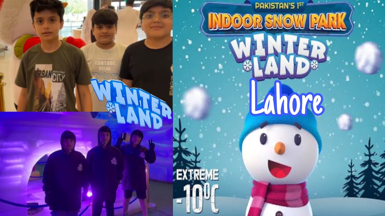 Winter land bahria Town lahore||lahore main snow fall||winter land ...