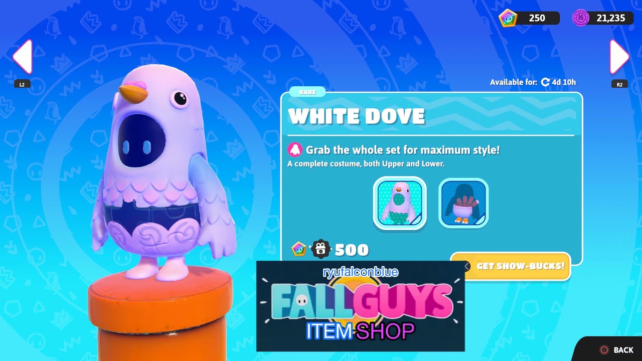 WHITE DOVE! - Fall Guys Item Shop | ryufalconblue - YouTube