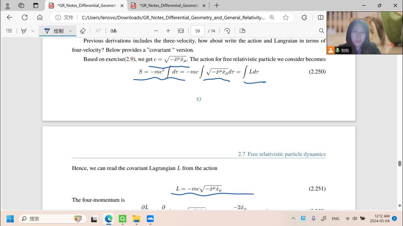 General Relativity for Beginners: 25 - Hamiltonian, energy, and 4-momentum in Special Relativity ...