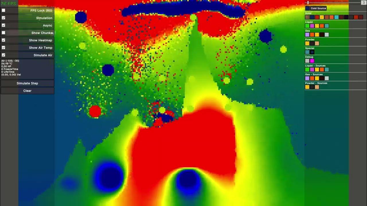 Particle Simulation like Noita with Heat and Explosions - YouTube