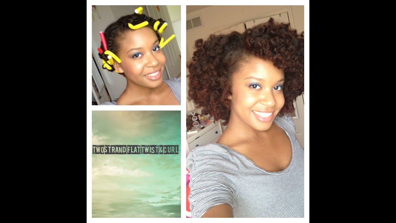 Hair Tutorial: Two Strand Flat Twist & Curl - YouTube