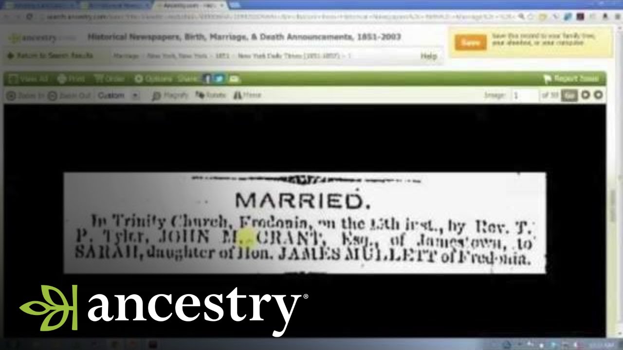 Clues in Non Marriage Records | Ancestry - YouTube