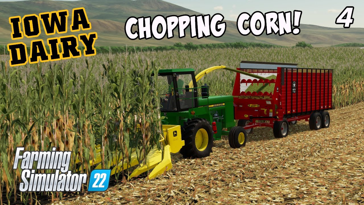 Chopping CORN and making TMR! - IOWA DAIRY - UMRV EP4 - FS22 - YouTube