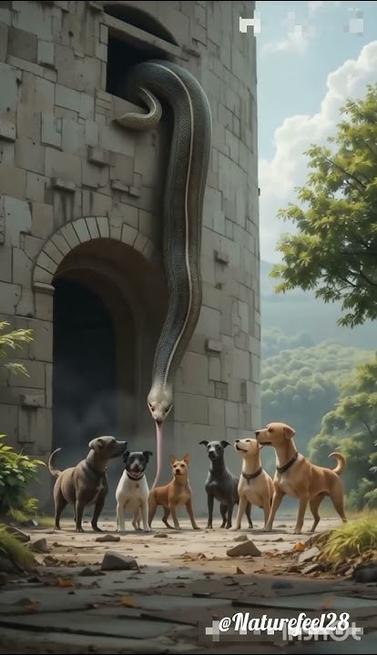 Dog Vs Python fight in front of the Jungle #animallife #animals # ...