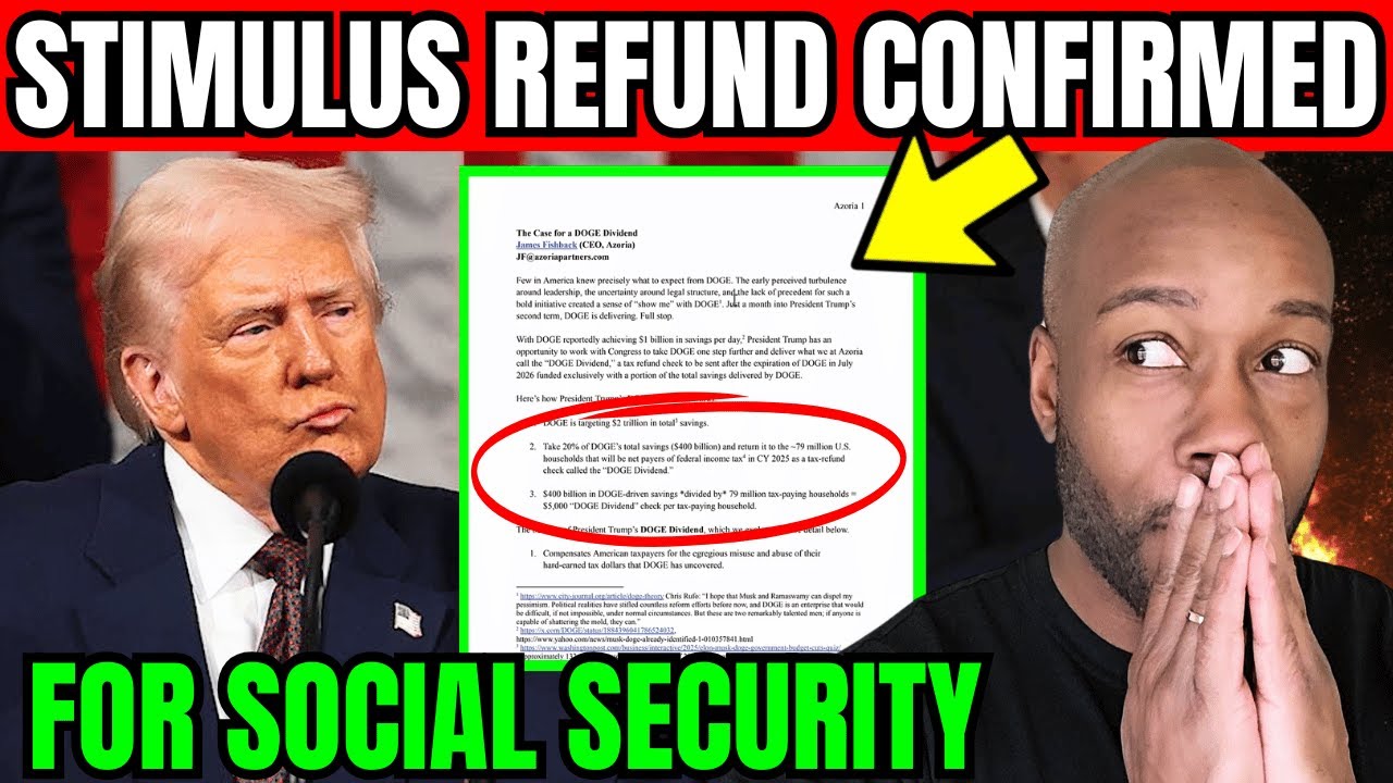 Trump Confirms! New Stimulus REFUND Checks for Social Security - YouTube